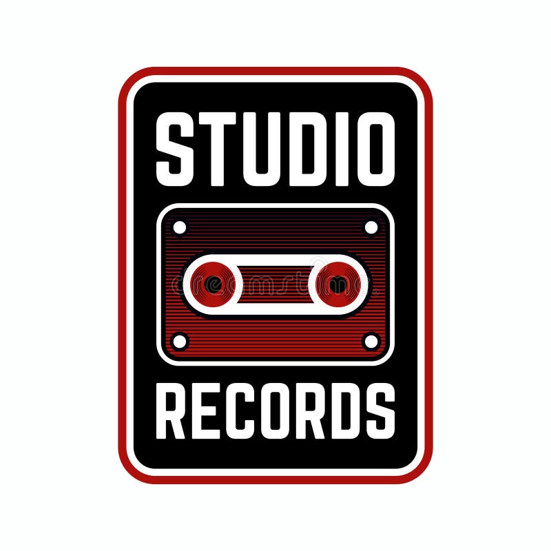 Recording Studio Logo in Modern Vintage Style Stock Vector ...