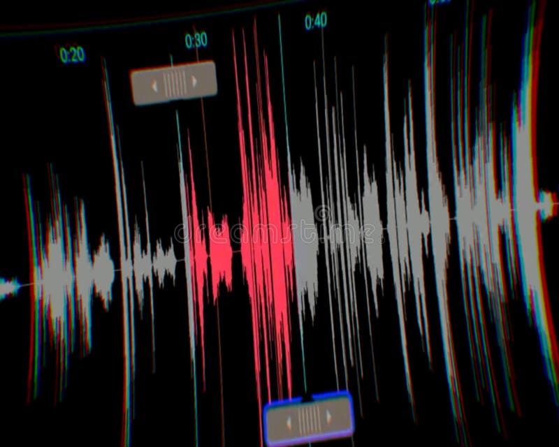 Studio Recording Audio Sound Wave Stock Illustration - Illustration of ...