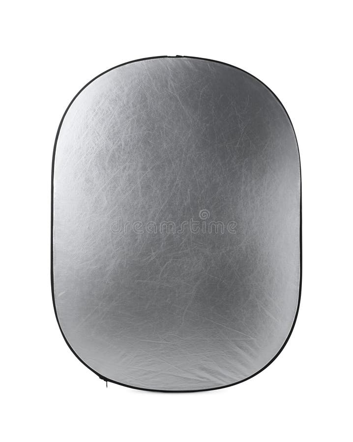 Studio Reflector Isolated on White. Professional Photographer`s ...