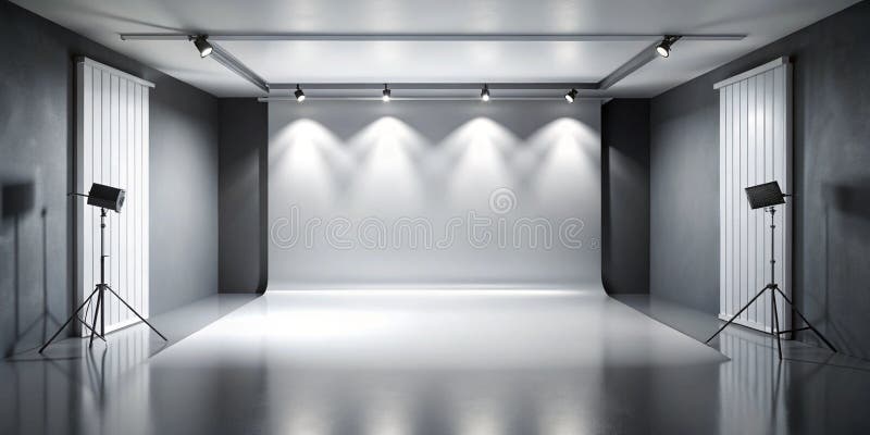 Studio Room Gradient Black White Background Stock Illustration ...