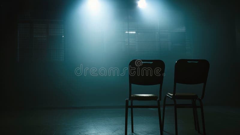 A Studio Set Up for Interviews and Podcasts, Featuring Two Empty Chairs ...