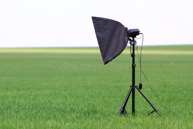 Studio Set Up with Lights on Nature Stock Image - Image of spotlight ...