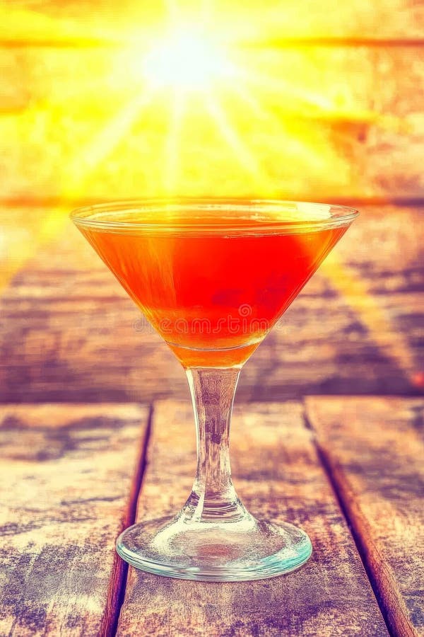 In a Studio Setting, a High-end Martini Cocktail is Displayed on a Bar ...