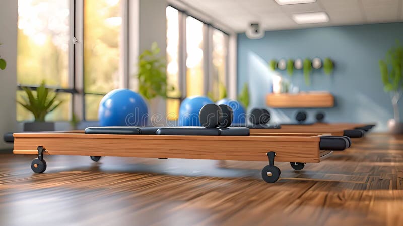 Studio Setting with Pilates Reformer Machine, Perfect for Toning ...