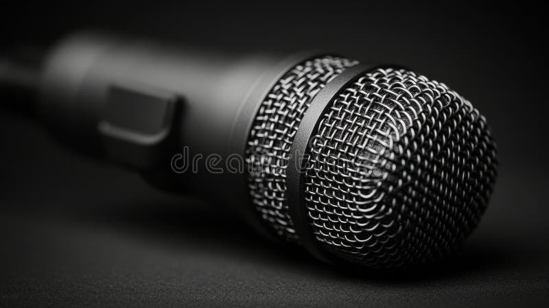 In a Studio Setting, a Professional Microphone Setup is Used for Audio ...