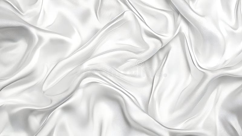 In a Studio Setting, White Silk Fabric Drapes are Arranged in Elegant ...