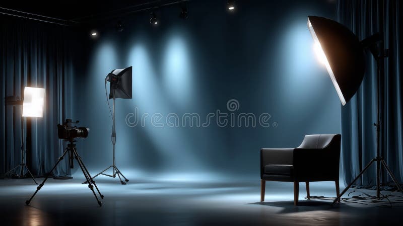 Studio Setup with Lighting and Camera for Professional Photography ...
