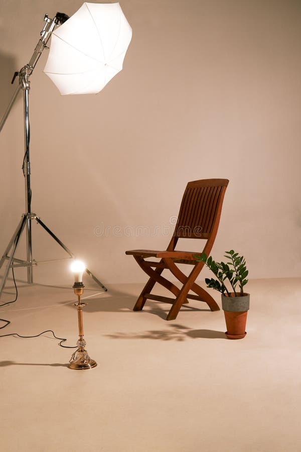 Studio Setup for a Photoshoot with Props Stock Photo - Image of ...