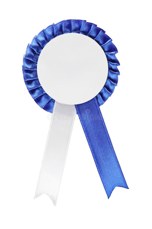 Blue Ribbon Award (with Clipping Path) Stock Image - Image of ...