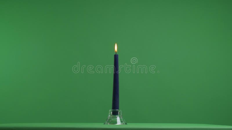 Burning Candle on a Green Screen Stock Video - Video of romantic, light ...