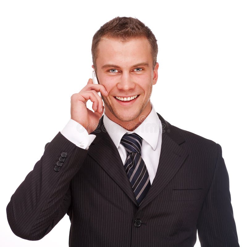 Studio Shot Of A Business Man On White Background Stock Image - Image ...