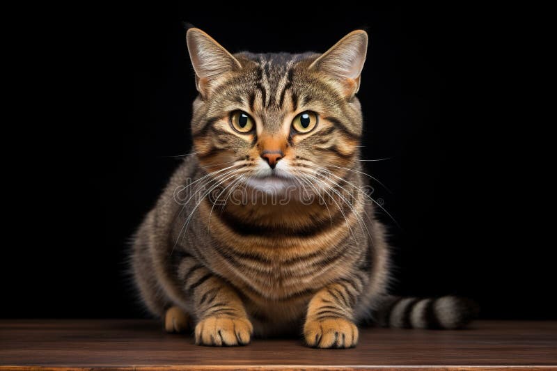 Studio Shot Capturing Cat on Vibrant Backdrop Stock Illustration ...