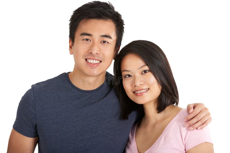 Studio Shot of Chinese Couple Stock Image - Image of studio, together ...