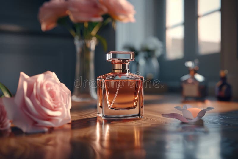 Studio Shot of Clean, Refreshing Fragrance Spray from a Bottle ...