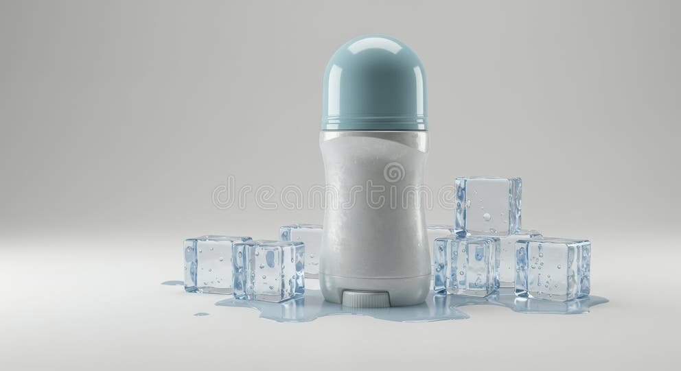 Deodorant with Ice Cubes: Freshness and Cooling Concept Stock ...