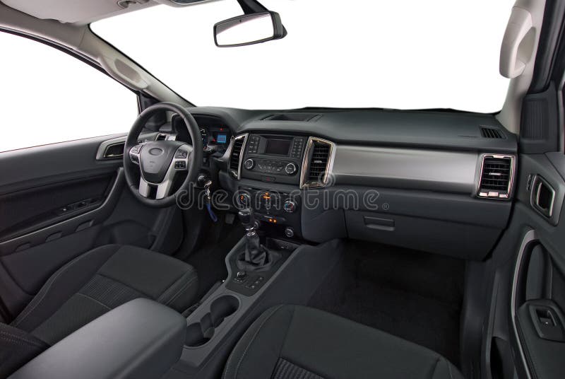 Studio Shot of the Modern Suv Interior, Front View Stock Image - Image ...