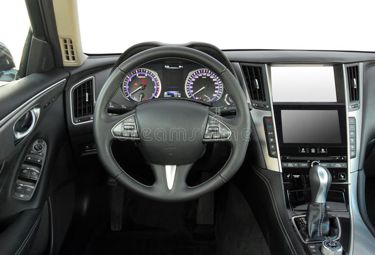Car interior stock photo. Image of inside, control, leather - 106127816