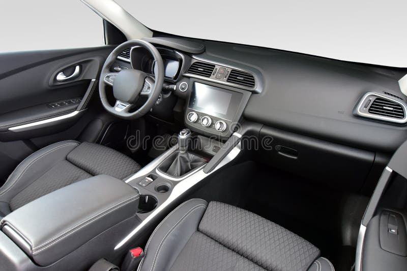 Interior of a Passenger Car with a Dashboard Stock Photo - Image of ...