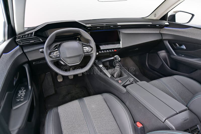 Interior of a Passenger Car with a Dashboard Stock Photo - Image of ...