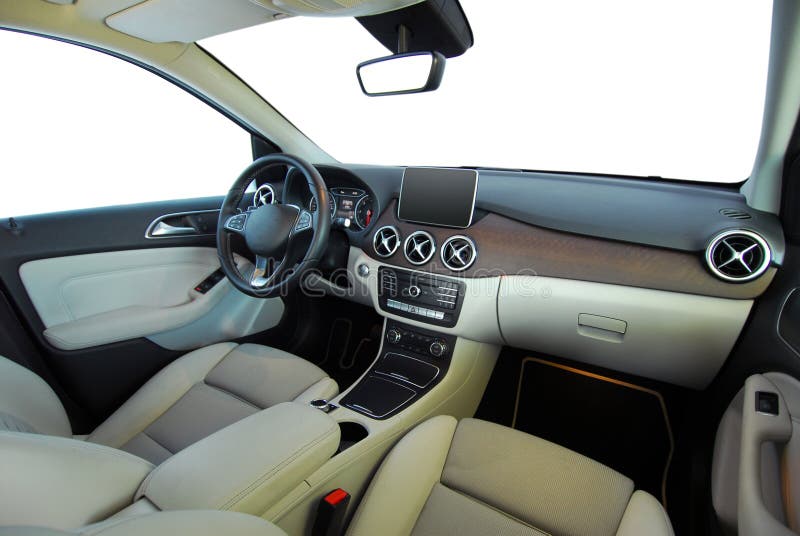 Interior of a modern car stock photo. Image of driver - 221300462