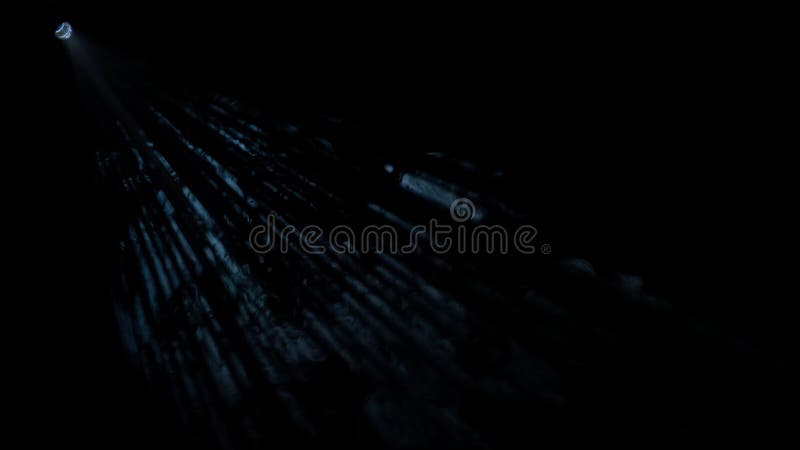 Studio Shot of Projector Haze Isolated on Black Background. Beautiful ...
