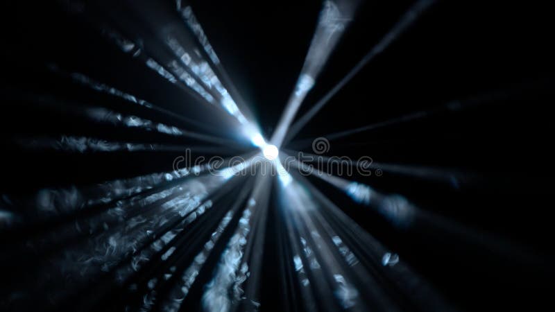Studio Shot of Projector Haze Isolated on Black Background. Beautiful ...