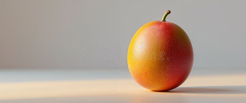 Studio Shot of a Ripe Mango on White Surface Showing Exotic Texture in ...