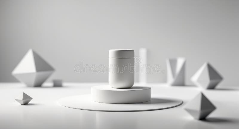 Studio Shot of a Simple Product Presentation with Tasteful White ...