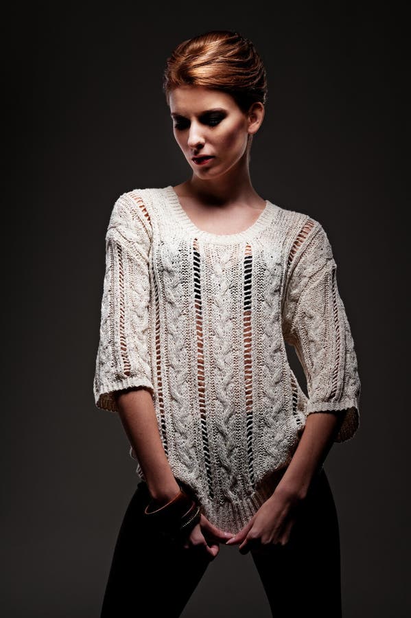 Alluring Model in White Lingerie on Bed Stock Photo - Image of appeal ...