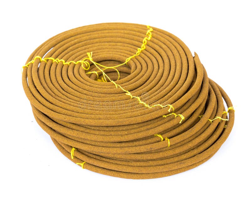 Studio Shot Stack of Asian Round Incense Coils Made of Agarwood ...
