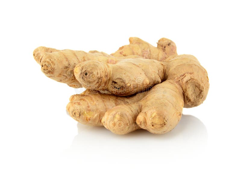 Studio Shot of Whole Ginger Isolated on White Stock Image - Image of ...