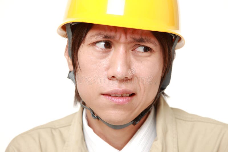 Perplexed Construction Worker Stock Photo - Image of mechanic, japanese ...