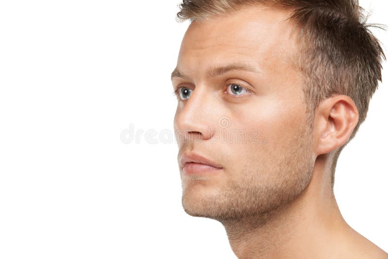 Focused on the Future. Studio Shot of a Young Man Isolated on White ...