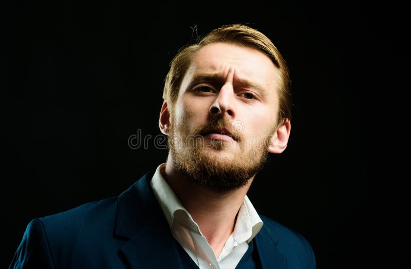 Studio Shot of Young Man Looking at the Camera. Handsome Guy with ...