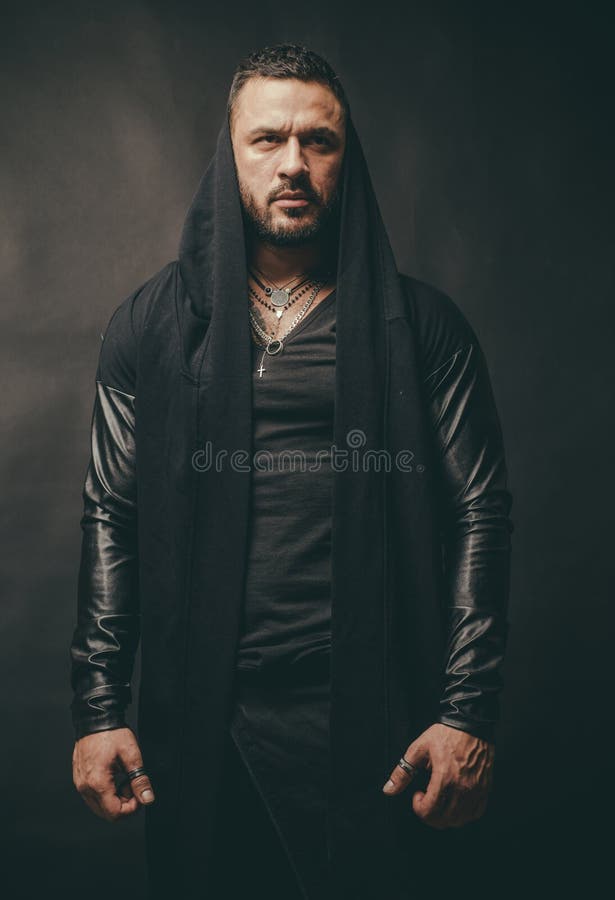 Studio Shot of Young Man Looking at the Camera. Handsome Guy with ...