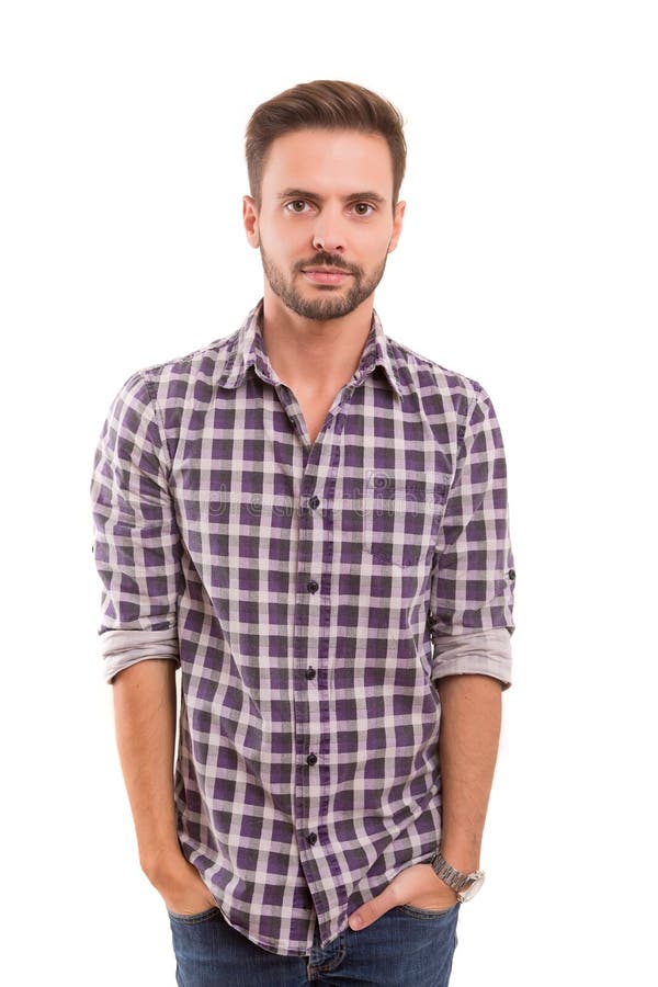 Studio shot of a young man stock image. Image of modern - 64459847