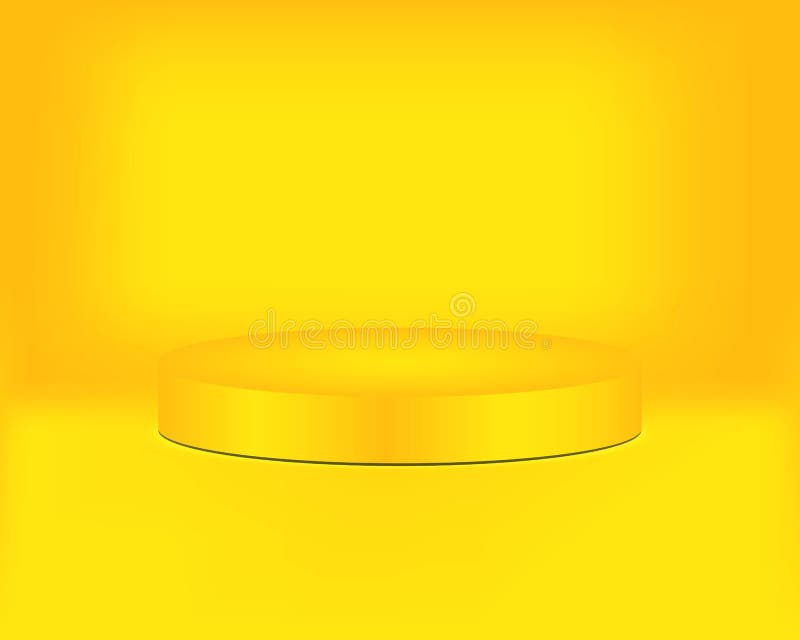 Studio Show Products Bright Yellow Background Yellow Mockup Giving a ...