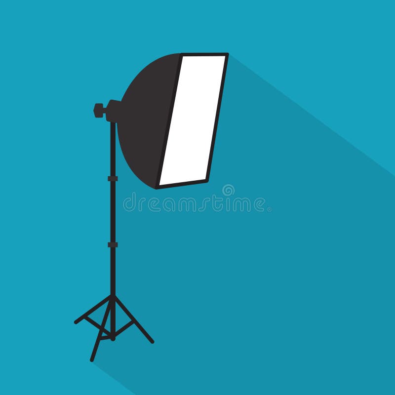 Studio soft box icon stock vector. Illustration of professional - 185346172