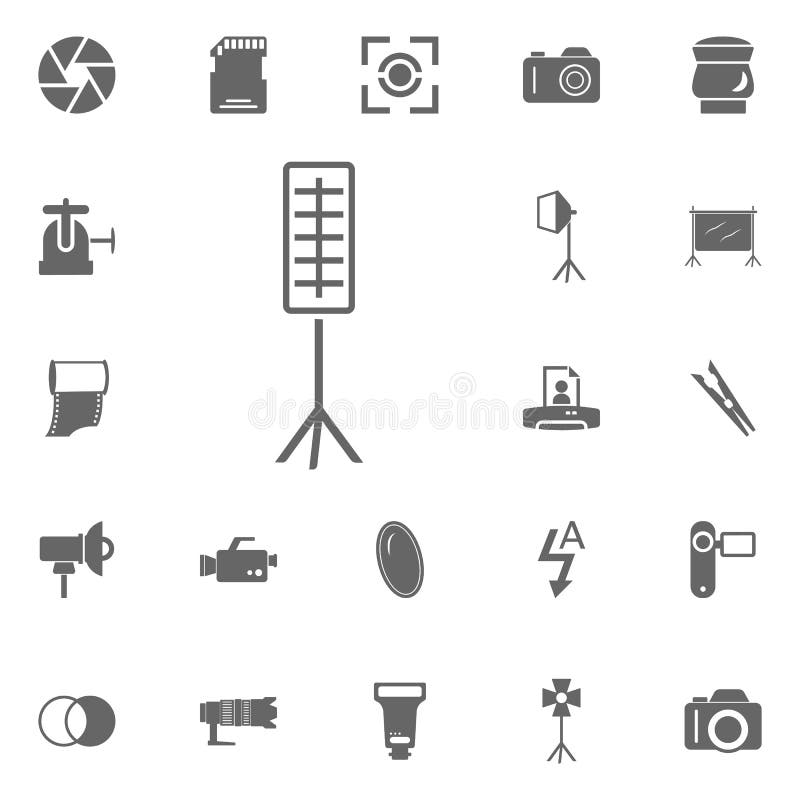 Studio Softbox Icon of 3 Types Color, Black and White, Outline ...