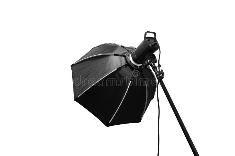 Studio Softbox Light Isolated on White Background Stock Photo - Image ...