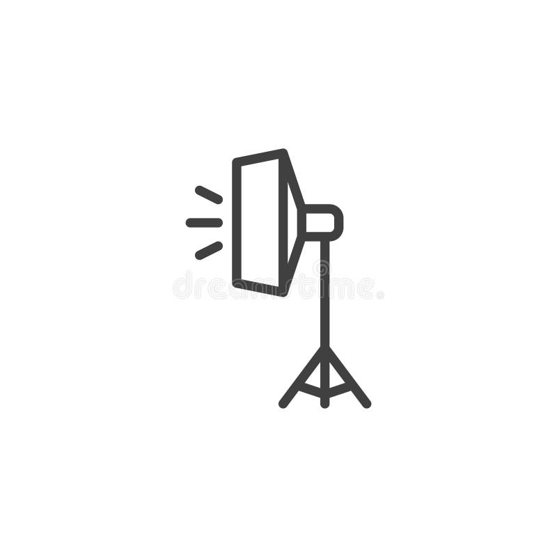 Studio Softbox line icon stock illustration. Illustration of spotlight ...