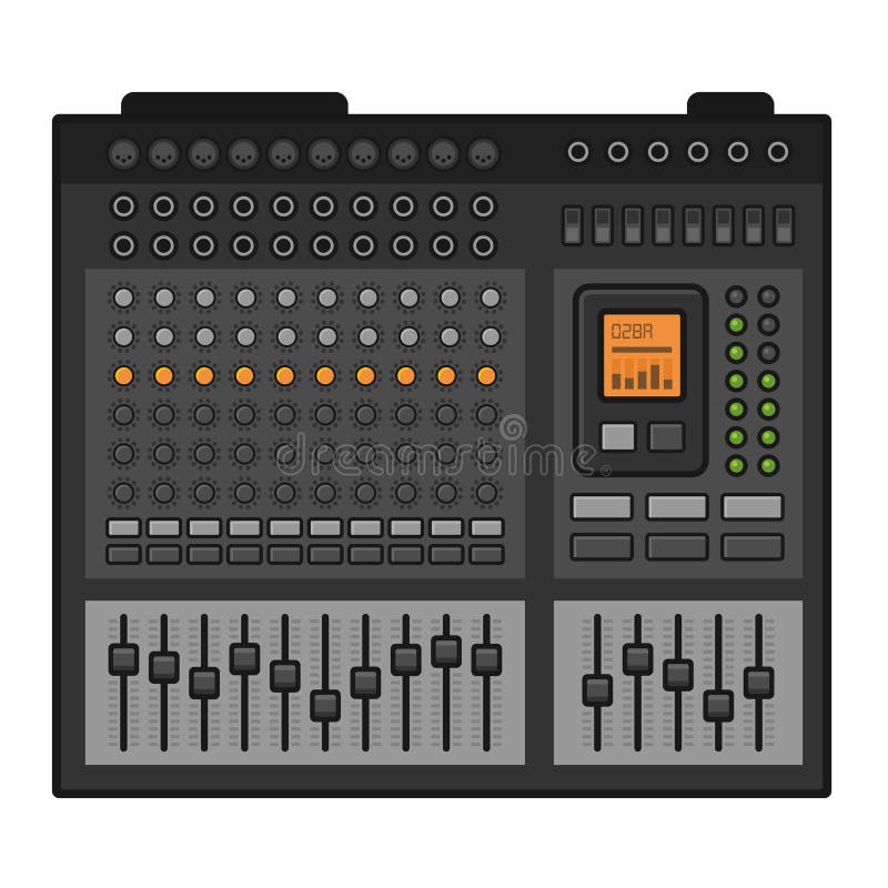 Soundboard mixer stock illustration. Illustration of line - 27911385