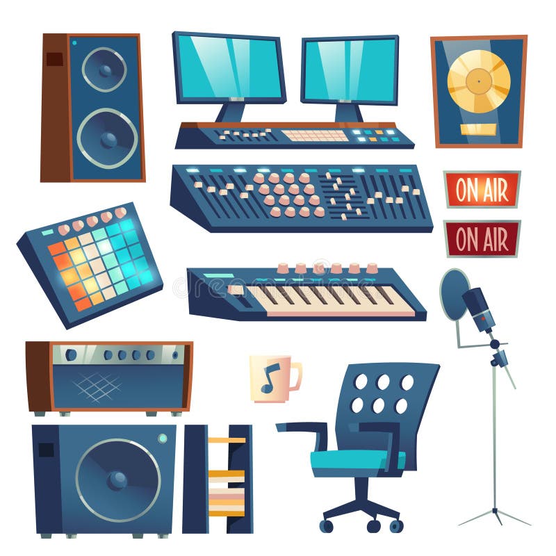 Recording Studio Cartoon Stock Illustrations – 6,310 Recording Studio ...