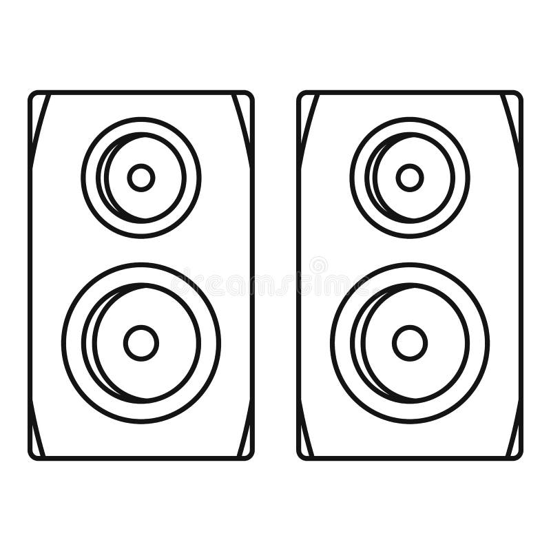 Studio Speakers Icon, Outline Style Stock Vector - Illustration of ...