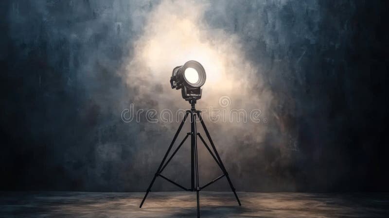 Studio Spotlight on Dark Textured Background Stock Illustration ...