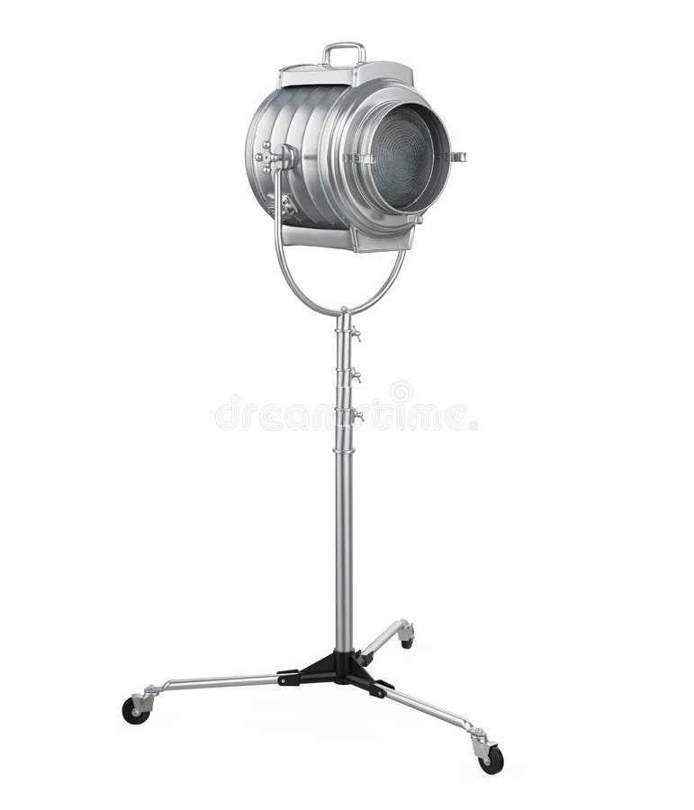 Studio Spotlight Floor Lamp Isolated Stock Illustration - Illustration ...