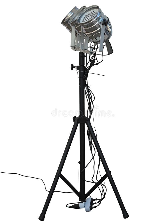 Studio Spotlight Lighting Equipment Isolated on White Stock Image ...