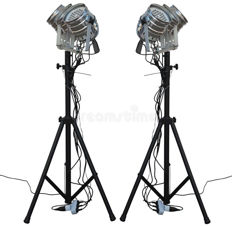 Studio Spotlight Lighting Equipment Isolated on White Stock Image ...