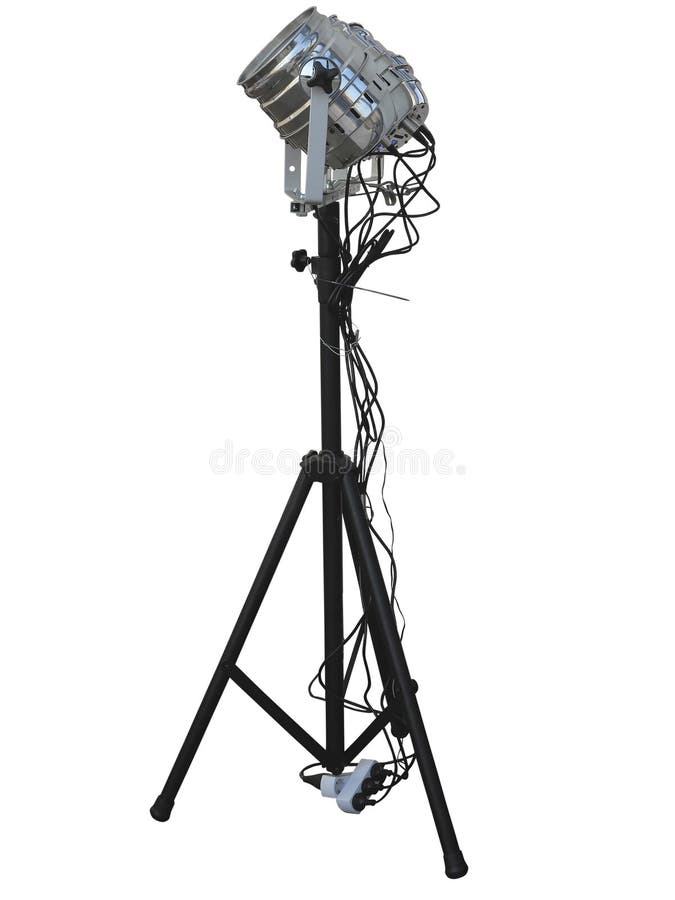 Studio Spotlight Lighting Equipment Isolated on White Stock Photo ...