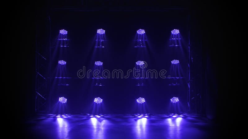 Studio Spotlight or Projector Motion Template. Dynamic Blue Light Rays ...